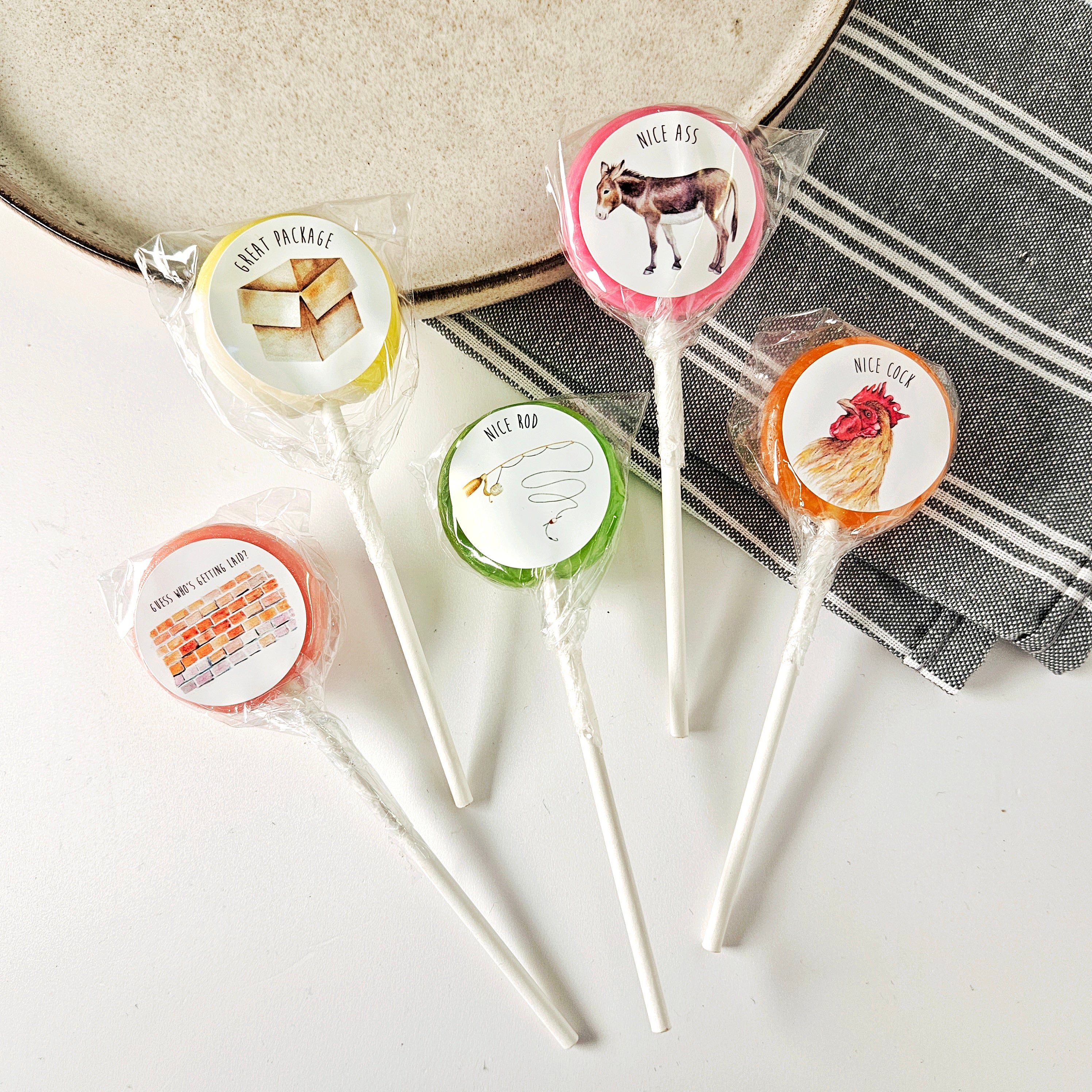 Flirty Male Small Lollipop Set – Suck It & Say