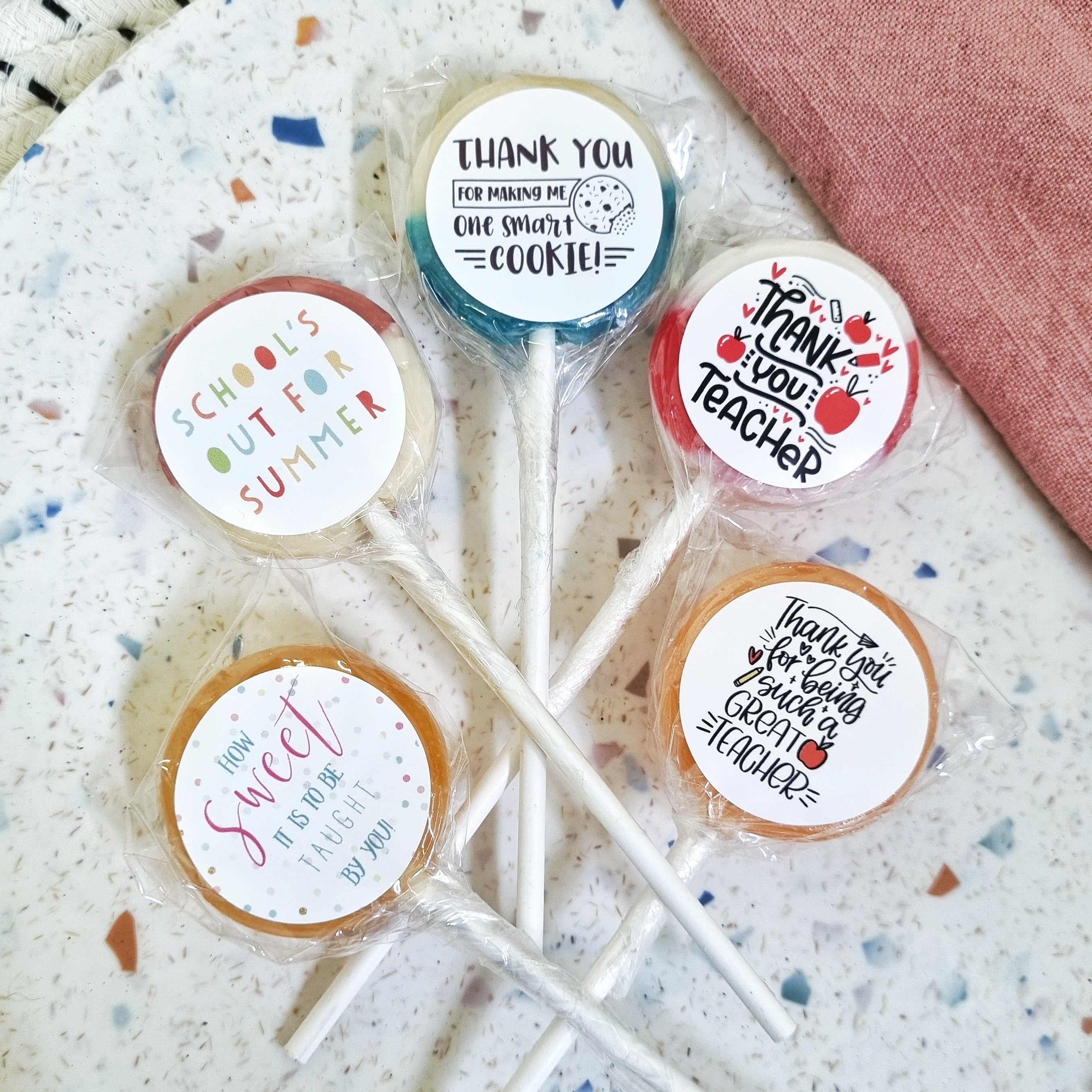 Thank You Teacher Small Lollipop Set – Suck It & Say